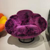China Custom Single Bear Paw Velvet Lounge Chair with Metal Frame Modern Design for Bedroom Apartment Hotel for sale