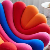China Modern Eco-Friendly Sea Anemone Accent Chair Swivel Lazy Single Sofa 80cm Fabric Living Room for sale