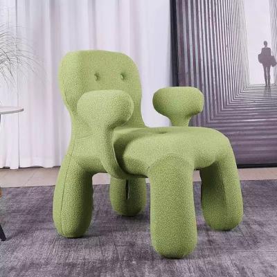 China Custom Fabric Accent Armchair Single Lounge Chair for Apartment Dining Salon Sofa for sale