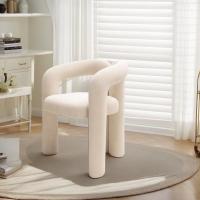 China Modern Light Luxury Cream Single Vanity Chair Dining Minimalist Bedroom Living Room Accent Backrest Home Salon Use for sale
