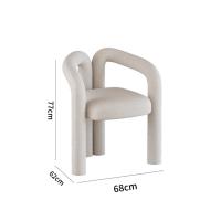 China Modern Light Luxury Cream Single Vanity Chair Dining Minimalist Bedroom Living Room Accent Backrest Home Salon Use for sale