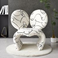 China Creative Mickey Ear-Shaped Accent Chair for Living Room Bedroom Casual Lazy Lounge Chair 80cm for sale