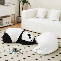 China Lying Panda Single-Seater Children Animal Sofa Recliner Fabric Bean Bag Chair 80cm for sale