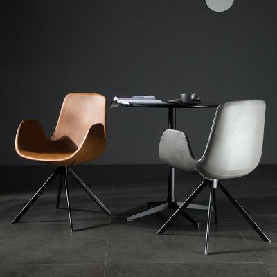 China Modern Minimalist PU Leather Leisure Chair with Backrest for Home Bedroom Vanity Stool Office Hotel Use for sale