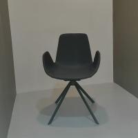 China Modern Minimalist PU Leather Leisure Chair with Backrest for Home Bedroom Vanity Stool Office Hotel Use for sale