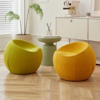 China Designer Cream Style Apple Shaped Bean Bag Accent Chair Stool for Bedroom Apartment Lounge Area for sale