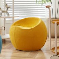 China Designer Cream Style Apple Shaped Bean Bag Accent Chair Stool for Bedroom Apartment Lounge Area for sale