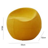 China Designer Cream Style Apple Shaped Bean Bag Accent Chair Stool for Bedroom Apartment Lounge Area for sale