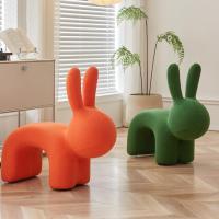 China Creative Cartoon Elf Rabbit Accent Chair for Children Indoor Living Room Balcony Shoe Bench 80cm for sale