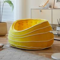 China Modern Single Seater Bean Bag Sofa Chair Creative Egg Tart Stool 80cm for Home Bedroom Living Room Balcony Leisure Lounge Lazy Sofa for sale