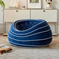 China Modern Single Seater Bean Bag Sofa Chair Creative Egg Tart Stool 80cm for Home Bedroom Living Room Balcony Leisure Lounge Lazy Sofa for sale