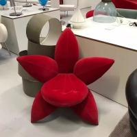 China Modern Lily Flower Accent Chair Creative Petal Lazy Sofa for Small Spaces Bedroom Apartment 80cm for sale