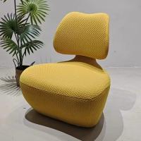 China Armless Bean Sprout Stool Rebonded Foam Single Sofa Chair for Home Hotel Villa Leisure Fabric Seat for sale