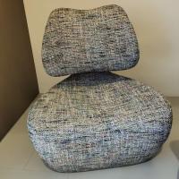 China Armless Bean Sprout Stool Rebonded Foam Single Sofa Chair for Home Hotel Villa Leisure Fabric Seat for sale