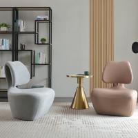 China Armless Bean Sprout Stool Rebonded Foam Single Sofa Chair for Home Hotel Villa Leisure Fabric Seat for sale