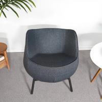 China Italian Style Comfortable Leisure Stool Armchair Small Lounge Sofa Metal Legs Accent Chair Modern Design Eco-Friendly Bedroom for sale
