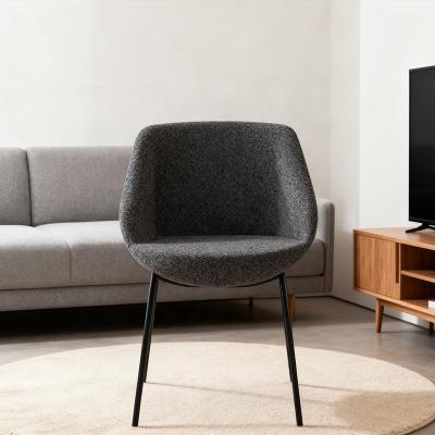 China Armless Accent Chair with Metal Legs Modern Fabric Stool for Living Room Bedroom Gym Use 50cm Seat Height for sale