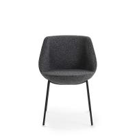 China Armless Accent Chair with Metal Legs Modern Fabric Stool for Living Room Bedroom Gym Use 50cm Seat Height for sale