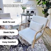China Minimalist Solid Wood Leisure Sofa Chair Upholstered Single Seat for Hotel Restaurant Living Room for sale