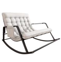 China Modern Leisure Rocking Chair with Thickened Carbon Steel Frame for Home Balcony Patio for sale
