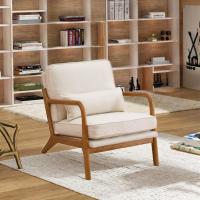 China Eco-Friendly Solid Wood Frame Recliner Lounge Accent Chair Ergonomic Lazy Leisure Armchair for Hotel Bedroom for sale