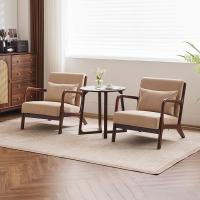 China Eco-Friendly Solid Wood Frame Recliner Lounge Accent Chair Ergonomic Lazy Leisure Armchair for Hotel Bedroom for sale