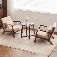 China Eco-Friendly Solid Wood Frame Recliner Lounge Accent Chair Ergonomic Lazy Leisure Armchair for Hotel Bedroom for sale