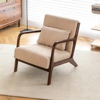 China Eco-Friendly Solid Wood Frame Recliner Lounge Accent Chair Ergonomic Lazy Leisure Armchair for Hotel Bedroom for sale