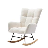 China Modern Lazy Rocking Lounge Chair Single Seat Metal Frame High Elasticity Sponge Filling 80cm for sale