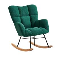 China Modern Lazy Rocking Lounge Chair Single Seat Metal Frame High Elasticity Sponge Filling 80cm for sale