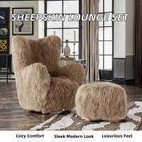 China Midcentury Modern Recliner Lounge Chair Foam Filled Fabric Wood Frame Accent Sofa for Hotel Living Room for sale