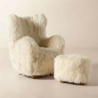 China Midcentury Modern Recliner Lounge Chair Foam Filled Fabric Wood Frame Accent Sofa for Hotel Living Room for sale