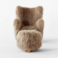 China Midcentury Modern Recliner Lounge Chair Foam Filled Fabric Wood Frame Accent Sofa for Hotel Living Room for sale