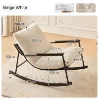 China Modern Ergonomic Rocking Recliner Chair Corduroy Fabric with High Elastic Latex for Living Room for sale