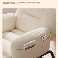 China Upholstered Rocking Recliner Chair Fabric Leisure Lounge for Balcony Living Room for sale