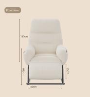 China Upholstered Rocking Recliner Chair Fabric Leisure Lounge for Balcony Living Room for sale