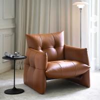 China Luxury Modern PU Leather Accent Chair Durable Eco Friendly for Living Room Bedroom Office Use 80cm Seat Height for sale