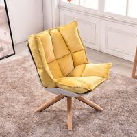 China Modern Fabric Single Seat Recliner Chair with Solid Wood Legs 80cm Lounge Sofa for sale