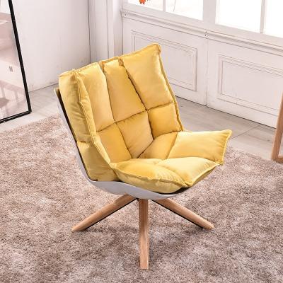 China Modern Fabric Single Seat Recliner Chair with Solid Wood Legs 80cm Lounge Sofa for sale