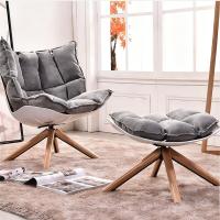 China Modern Fabric Single Seat Recliner Chair with Solid Wood Legs 80cm Lounge Sofa for sale