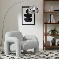 China Custom Velvet Upholstered Single Sofa Chair with Solid Wood Frame for Living Room Bedroom for sale