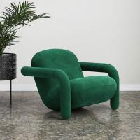 China Custom Velvet Upholstered Single Sofa Chair with Solid Wood Frame for Living Room Bedroom for sale
