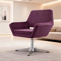China Modern Upholstered Leisure Accent Chair Wool Fleece Armchair with Metal Base for Living Room for sale