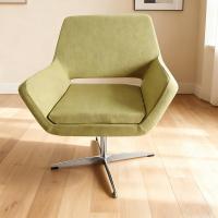 China Modern Upholstered Leisure Accent Chair Wool Fleece Armchair with Metal Base for Living Room for sale