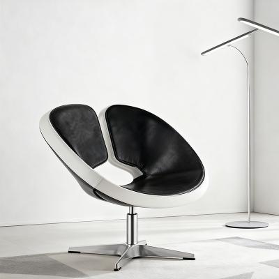 China Modern Semicircular Faux Leather Rotatable Office Chair with Height Adjustable Backrest 360 Degree Swivel for sale