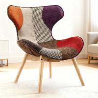 China Modern Fabric Upholstered Single Sofa Chair with Steel Legs 80cm Width Eco-Friendly Lounge Recliner for sale