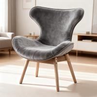 China Modern Fabric Upholstered Single Sofa Chair with Steel Legs 80cm Width Eco-Friendly Lounge Recliner for sale