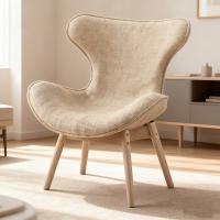China Modern Fabric Upholstered Single Sofa Chair with Steel Legs 80cm Width Eco-Friendly Lounge Recliner for sale