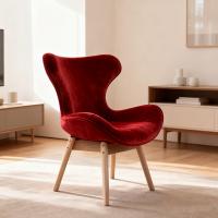 China Modern Fabric Upholstered Single Sofa Chair with Steel Legs 80cm Width Eco-Friendly Lounge Recliner for sale