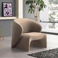 China Modern Single Leisure Accent Chair Comfortable Lounge Armchair for Hotel Apartment 80cm Width for sale